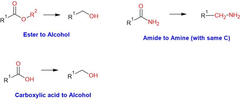 LiAlH4 or LAH reduction of Acids, Esters & Amides – Organic Synthesis